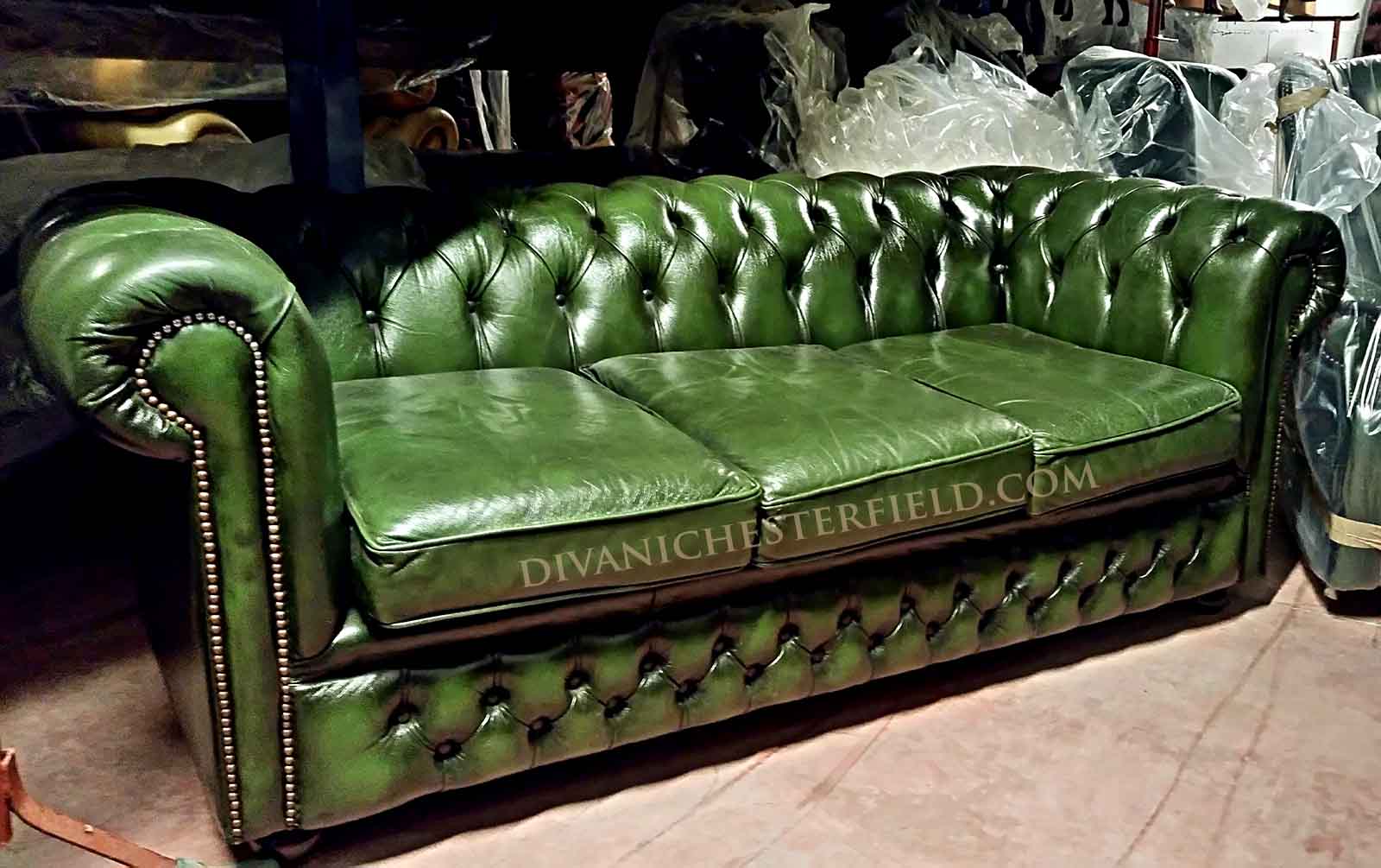 Divani Chesterfield Usati pelli Vintage Originali inglesi